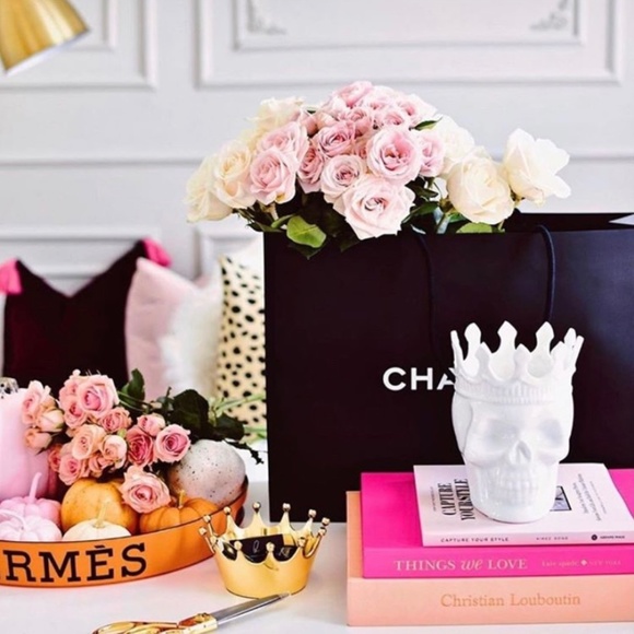 Accents | Authentic Chanel Decor Shopping Bag | Poshmark